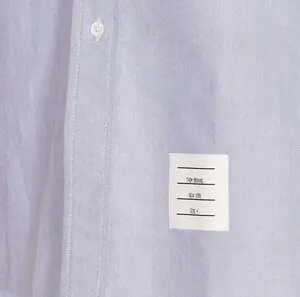 Thom Browne Long Sleeve Buttoned Shirt - Light Blue