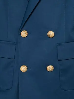 Balmain Buttoned Double-breasted Blazer - Blue