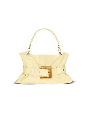 Balmain Medium Anthem Bag In Calfskin Leather - Yellow