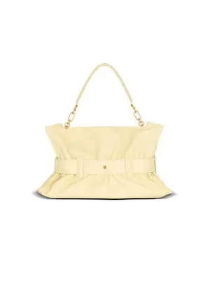 Balmain Medium Anthem Bag In Calfskin Leather - Yellow