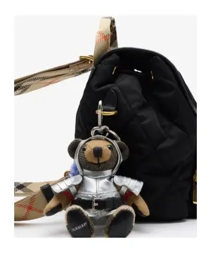 Burberry Thomas Bear Charm With Equestrian Knight Detailing - Silver