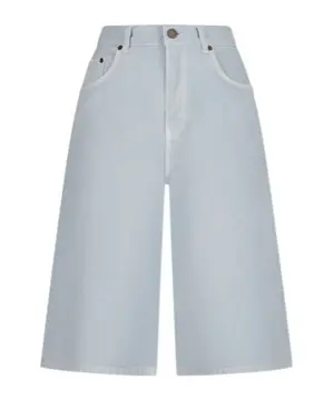 HAIKURE Pressed Crease Wide Leg Shorts - Gray