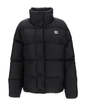 Miu Miu Allover Logo Padded Down Jacket