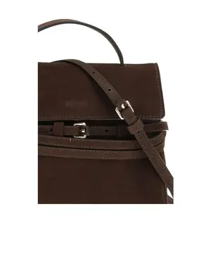 Moschino Tie Me Logo Embossed Tote Bag - Brown