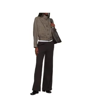 Our Legacy Ribbed Knit Pinstripe Wide-leg Trousers