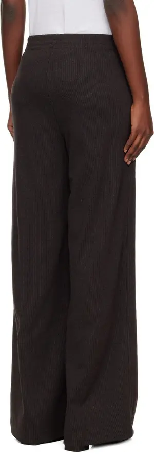 Our Legacy Ribbed Knit Pinstripe Wide-leg Trousers