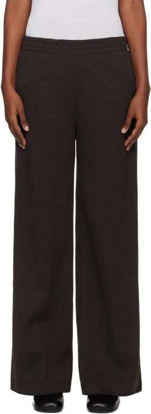 Our Legacy Ribbed Knit Pinstripe Wide-leg Trousers