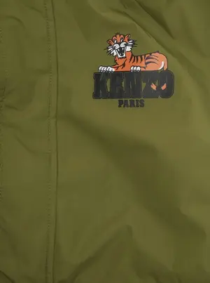 Kenzo Long-sleeved Hooded Jacket With Snap Closure