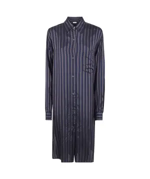 Dries Van Noten Dayley" Striped Long Sleeve Dress