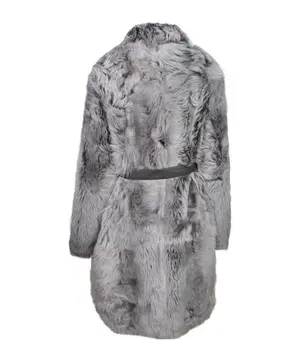 YVES SALOMON Shearling Belted Coat