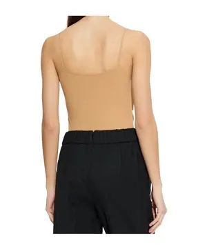 JIL SANDER Sleeveless V-neck Bodysuit - Nude