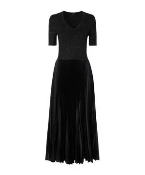 JOSEPH Short Sleeve Pleated Dress