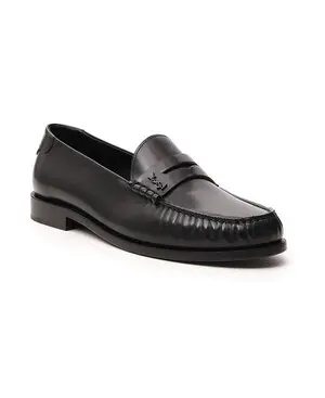 Saint Laurent Le Loafer Penny Slippers - Black