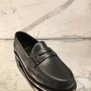 Saint Laurent Le Loafer Penny Slippers - Black