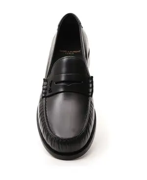 Saint Laurent Le Loafer Penny Slippers - Black