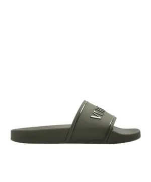 Versace Logo Raised Open-toe Slides