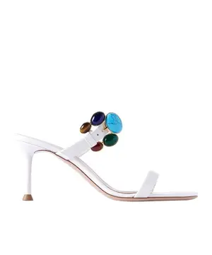 GIANVITO ROSSI Embellished Leather Stiletto Sandals