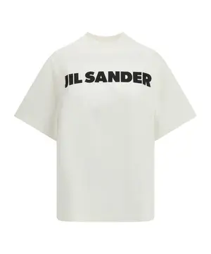 JIL SANDER Jil Sander Logo Printed Crewneck T-Shirt Cream