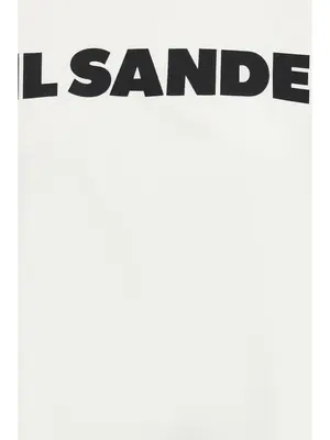 JIL SANDER Logo Printed Crewneck T-shirt - Cream