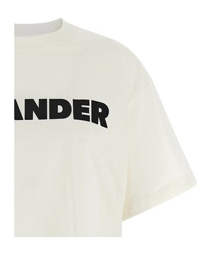 JIL SANDER Logo Printed Crewneck T-shirt - Cream