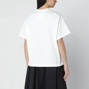 JIL SANDER Logo Printed Crewneck T-shirt - Cream