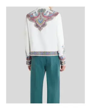 Etro Paisley Print Linen Bomber Jacket