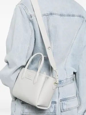 Emporio Armani Small Shopping Bag - Light Grey