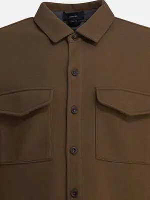 Vince Double-knit Overshirt Jacket - Brown