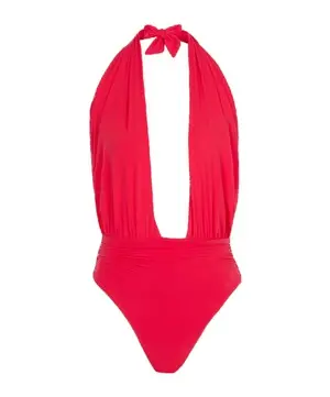Balmain Halterneck One-piece Swimsuit - Red
