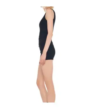 Norma Kamali Sleeveless Shirred Minidress