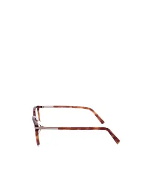 Zegna Rectangular Full Rim Eyeglasses - White