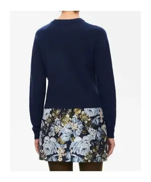 IBLUES Floral Embroidered Crew Neck Sweater