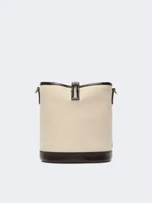 Max Mara Canvas Bucket Bag - Beige