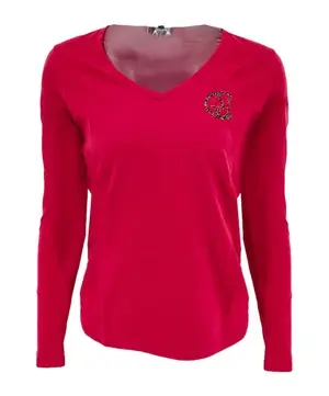 Emporio Armani V-neck Long-sleeved T-shirt With Logo Detail