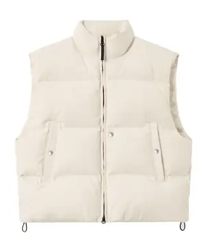 Stone Island Down Vest With Pockets - Ivory
