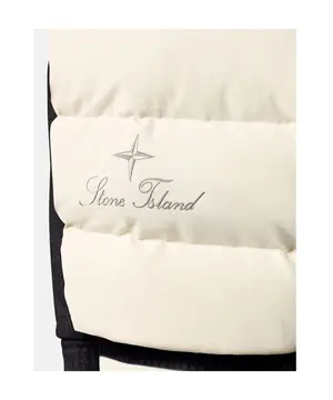 Stone Island Down Vest With Pockets - Ivory