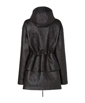 Fendi Ff Quilted Drawstring Waist Hooded Parka