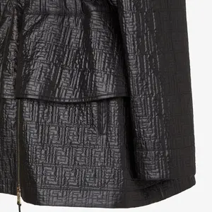 Fendi Ff Quilted Drawstring Waist Hooded Parka