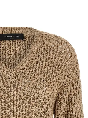 Fabiana Filippi V-neck Mouline Knitted Jumper
