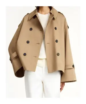 BY MALENE BIRGER Alisandra Double-breasted Trench Coat - Fosil