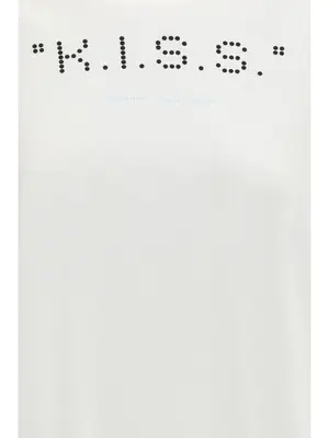 Off-White Kiss" Quote Crewneck T-shirt - White