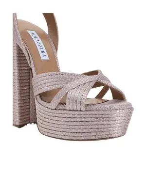 AQUAZZURA Sundance Plateau Sandals - Nude