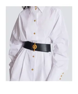 Balmain Calfskin T-bar Belt
