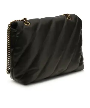 Pinko Love Big Puff Maxi Quilt Shoulder Bag - Black