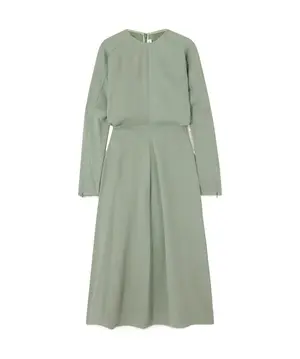 Victoria Beckham Long Sleeve Crew Neck Dress