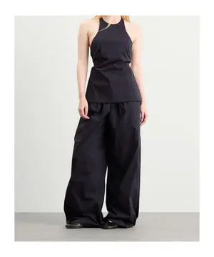 ST. AGNI Sleeveless Top With Round Neck - Black