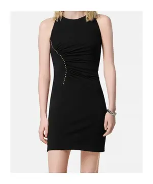 Versace Stretch Crêpe Jersey Mini Dress With Medusa '95 Hardware