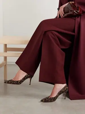 GIANVITO ROSSI Print Pointed Toe High Heels
