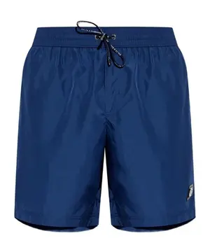 Dolce & Gabbana Dolce & Gabbana Logo Plate Swim Shorts Blue