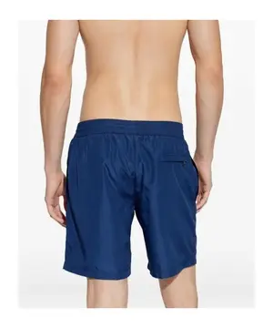 Dolce & Gabbana Logo Plate Swim Shorts - Blue